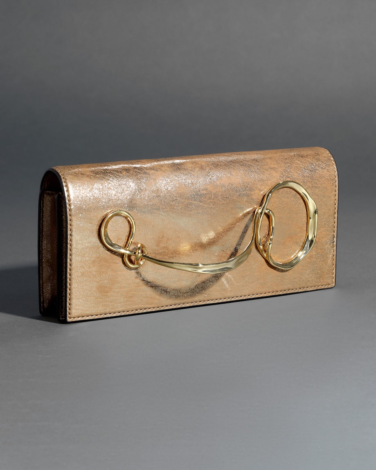 Antique Twisted Gold Side Handle Clutch | Alexis Bittar