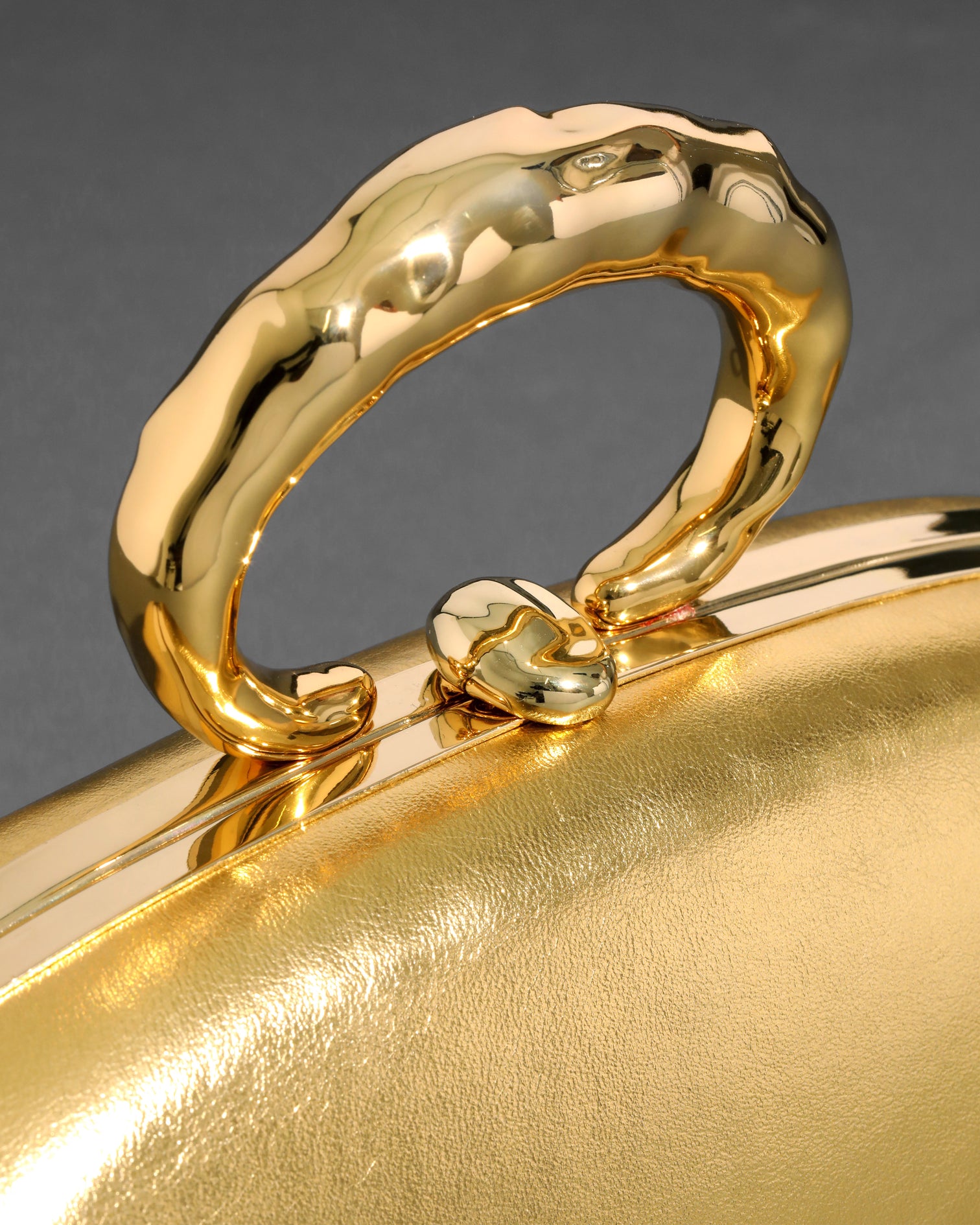 Gold Molten Gold Bullet Minaudière | Alexis Bittar