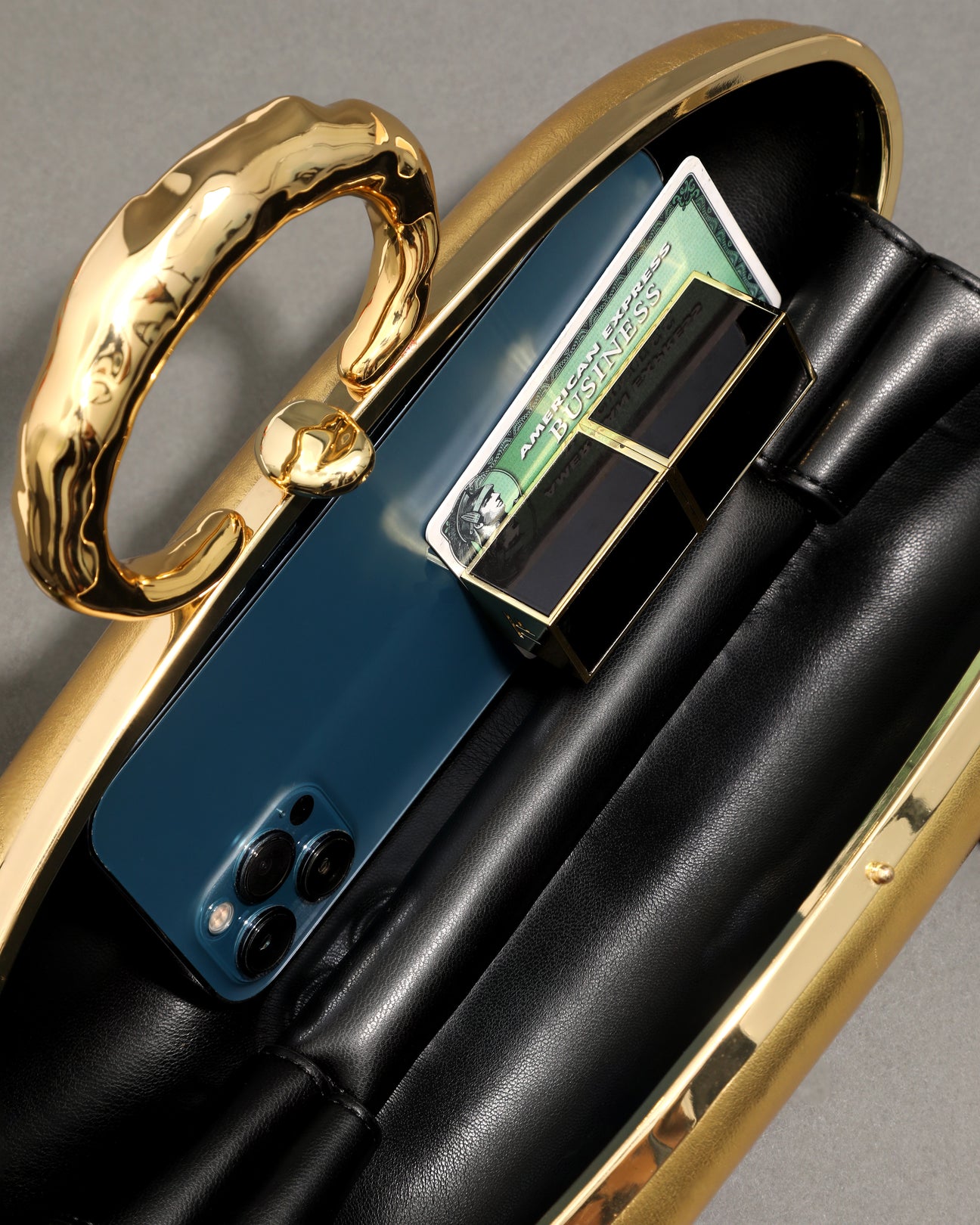 Gold Molten Gold Bullet Minaudière | Alexis Bittar