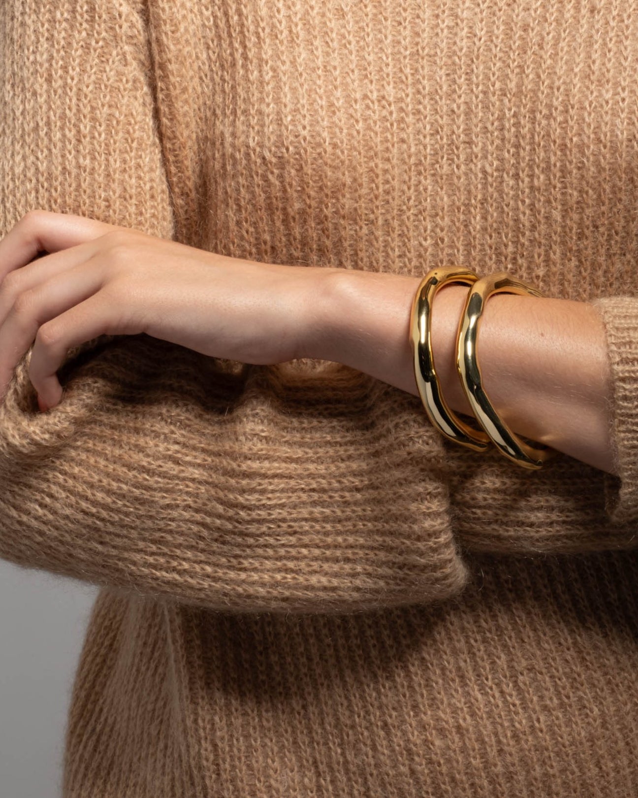 Small Gold Plated Bangle Bracelet | ALEXIS BITTAR
