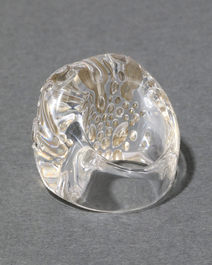 Clear Confetti Crystal Lucite Puffy Ring | Alexis Bittar