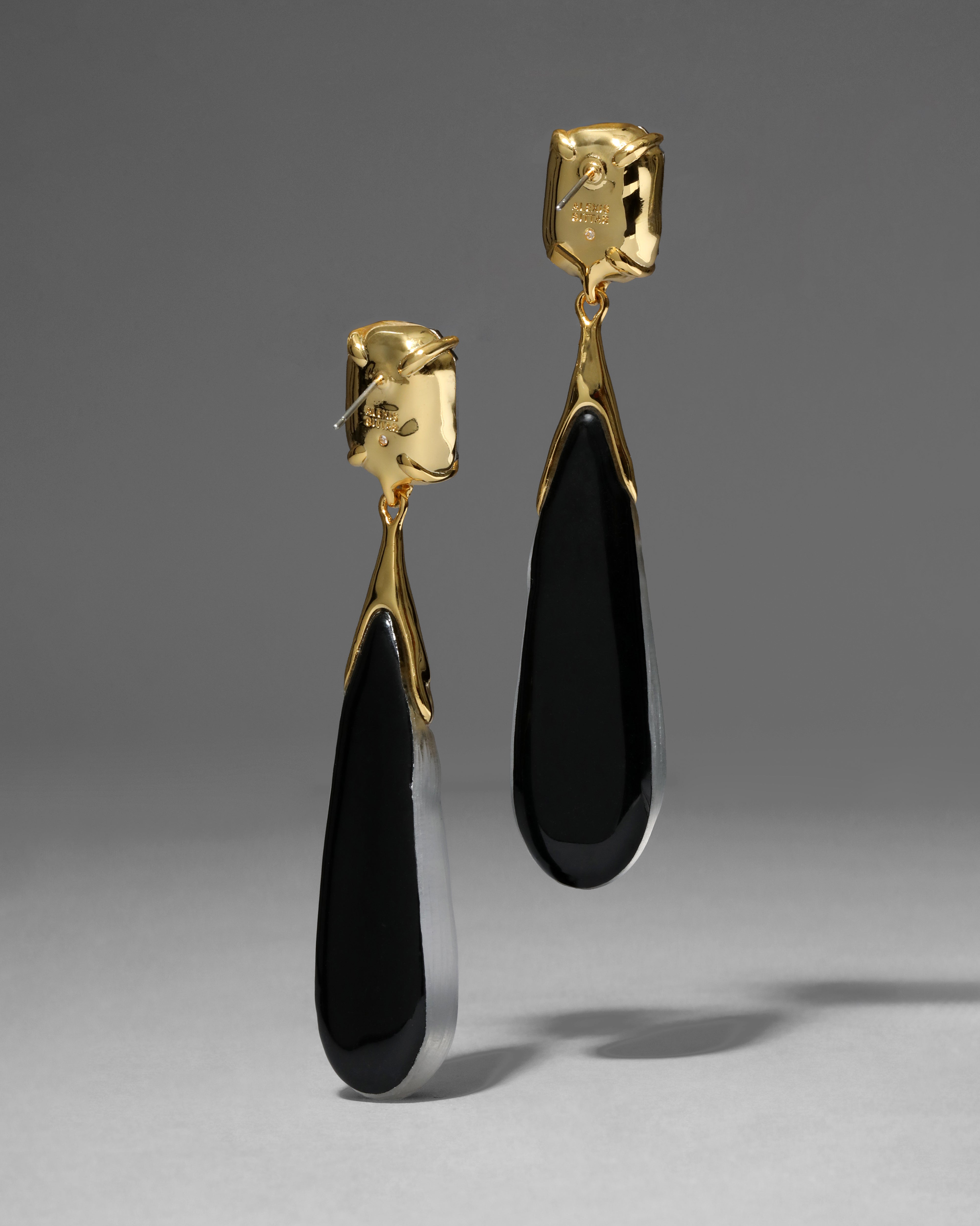 Bonbon Crystal Large Teardrop Earrings - Black Beetle | Large Earrings