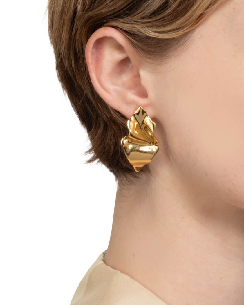 Crumpled Metal Post Earring – ALEXIS BITTAR