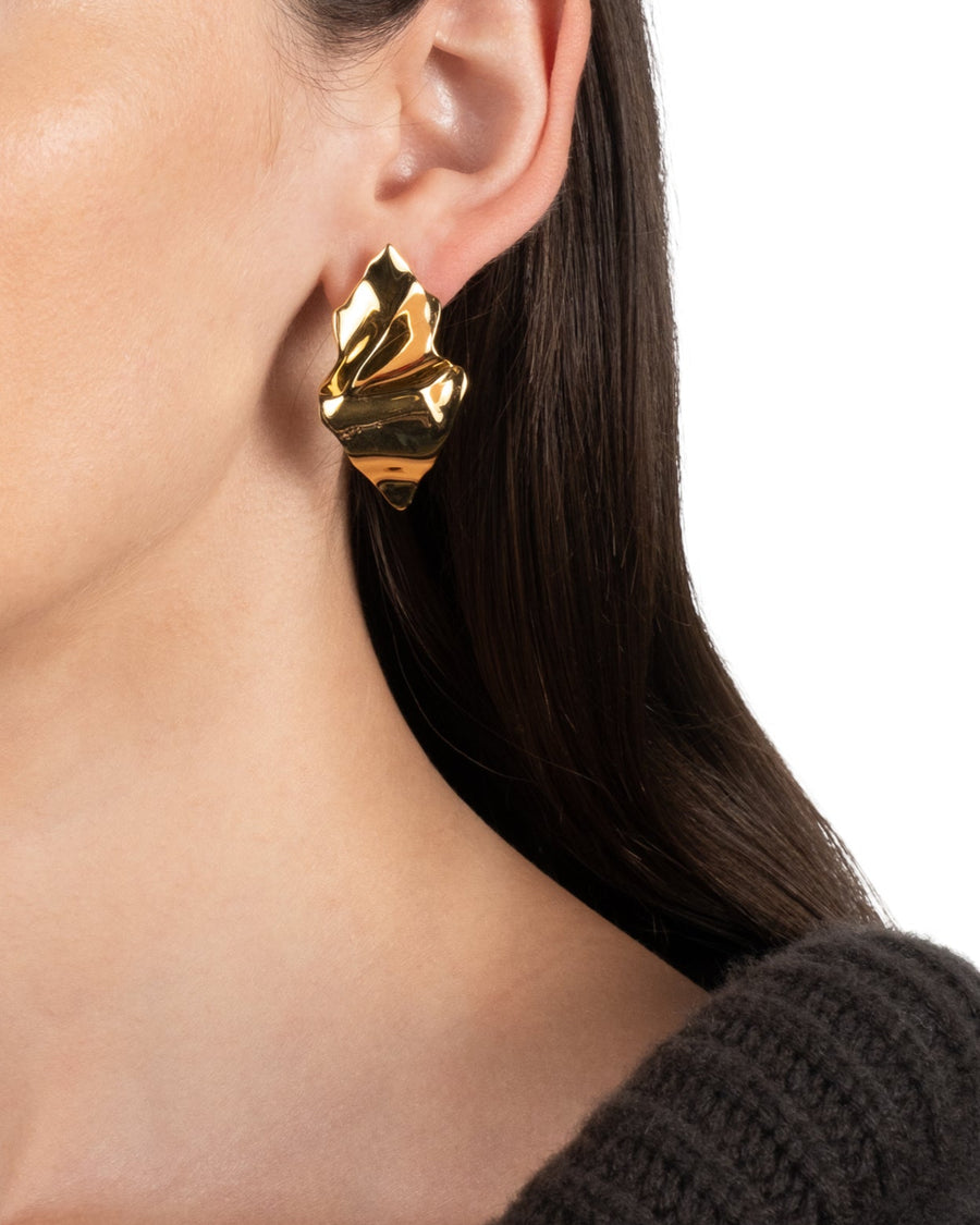 Crumpled Metal Post Earring – ALEXIS BITTAR