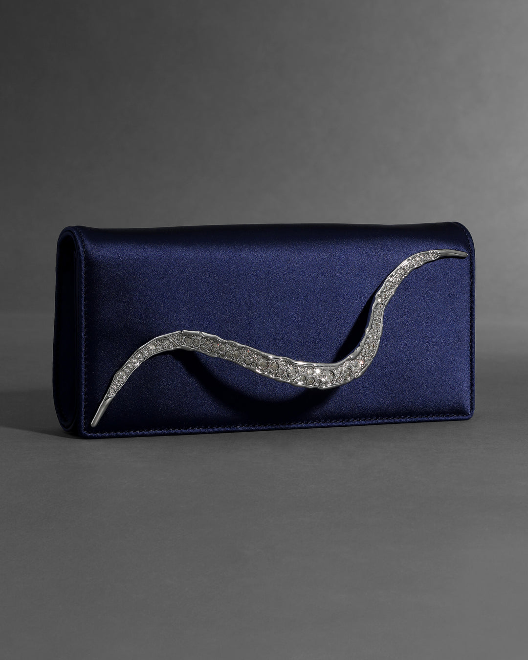 Crystal Curve Clutch- Royal Navy