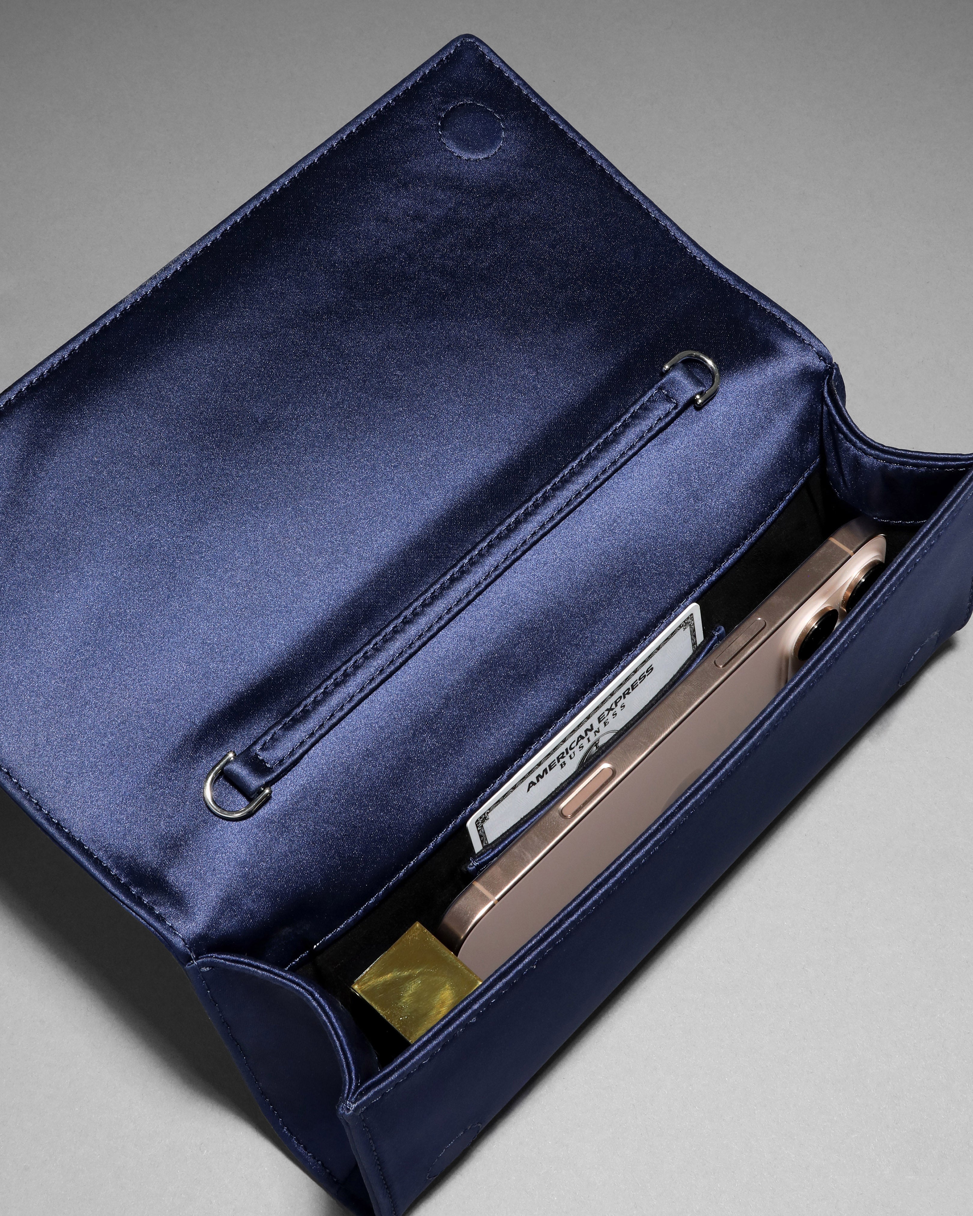 Crystal Curve Clutch- Royal Navy