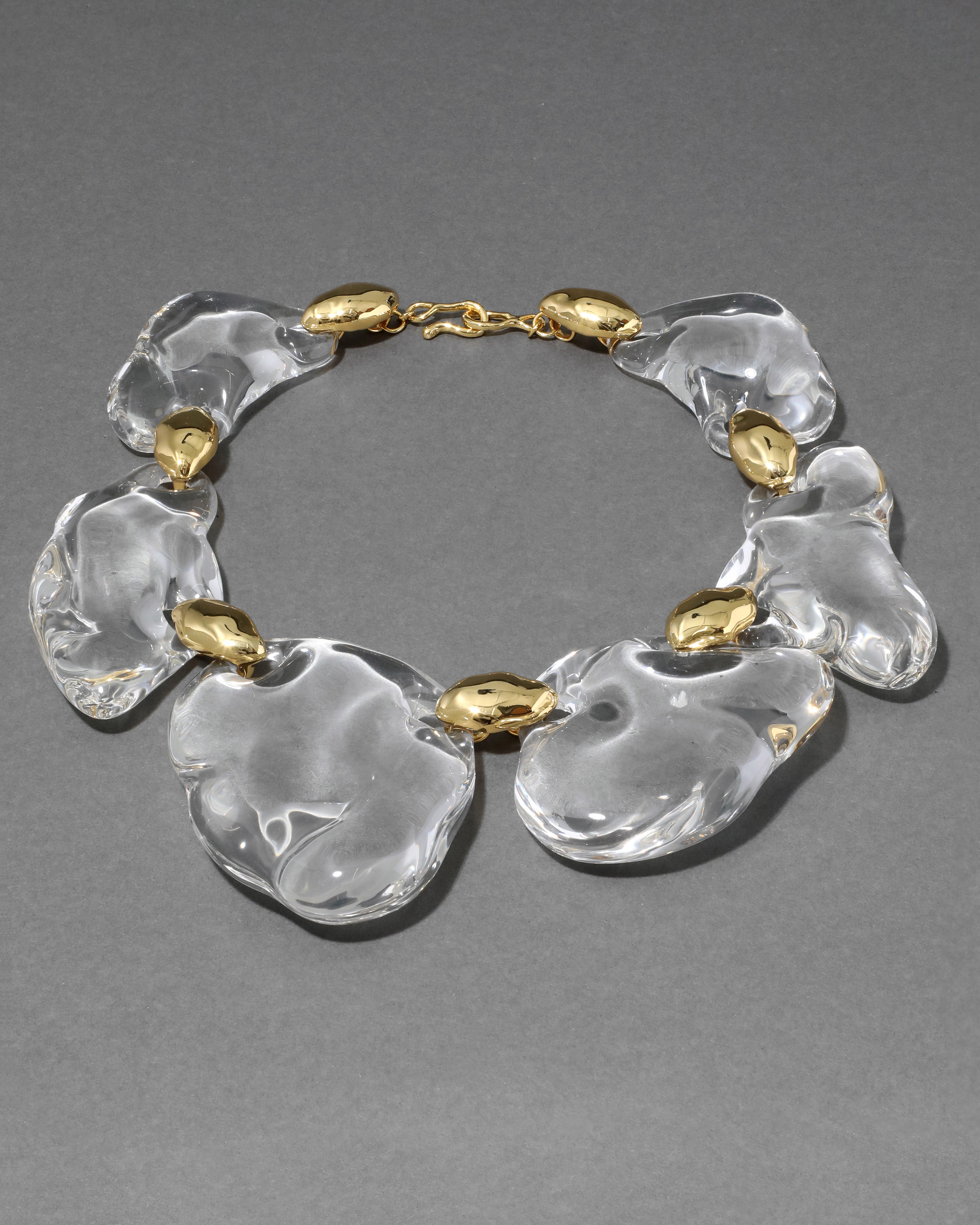 Liquid Lucite Pebble Necklace