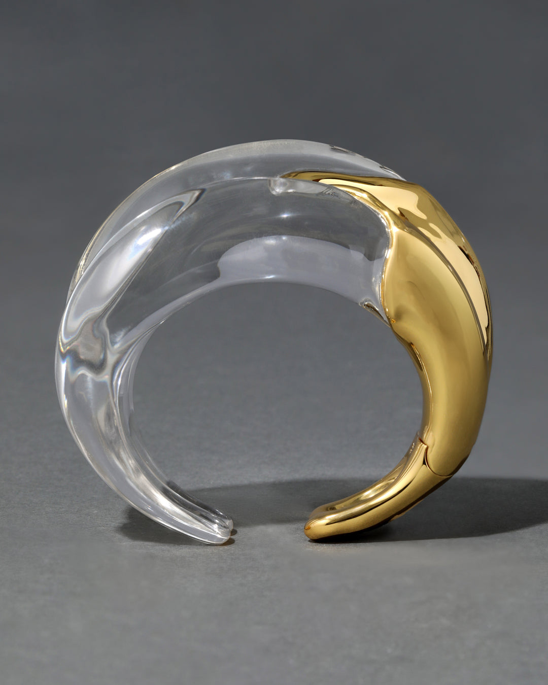 Liquid Lucite Wave Hinged Cuff Bracelet