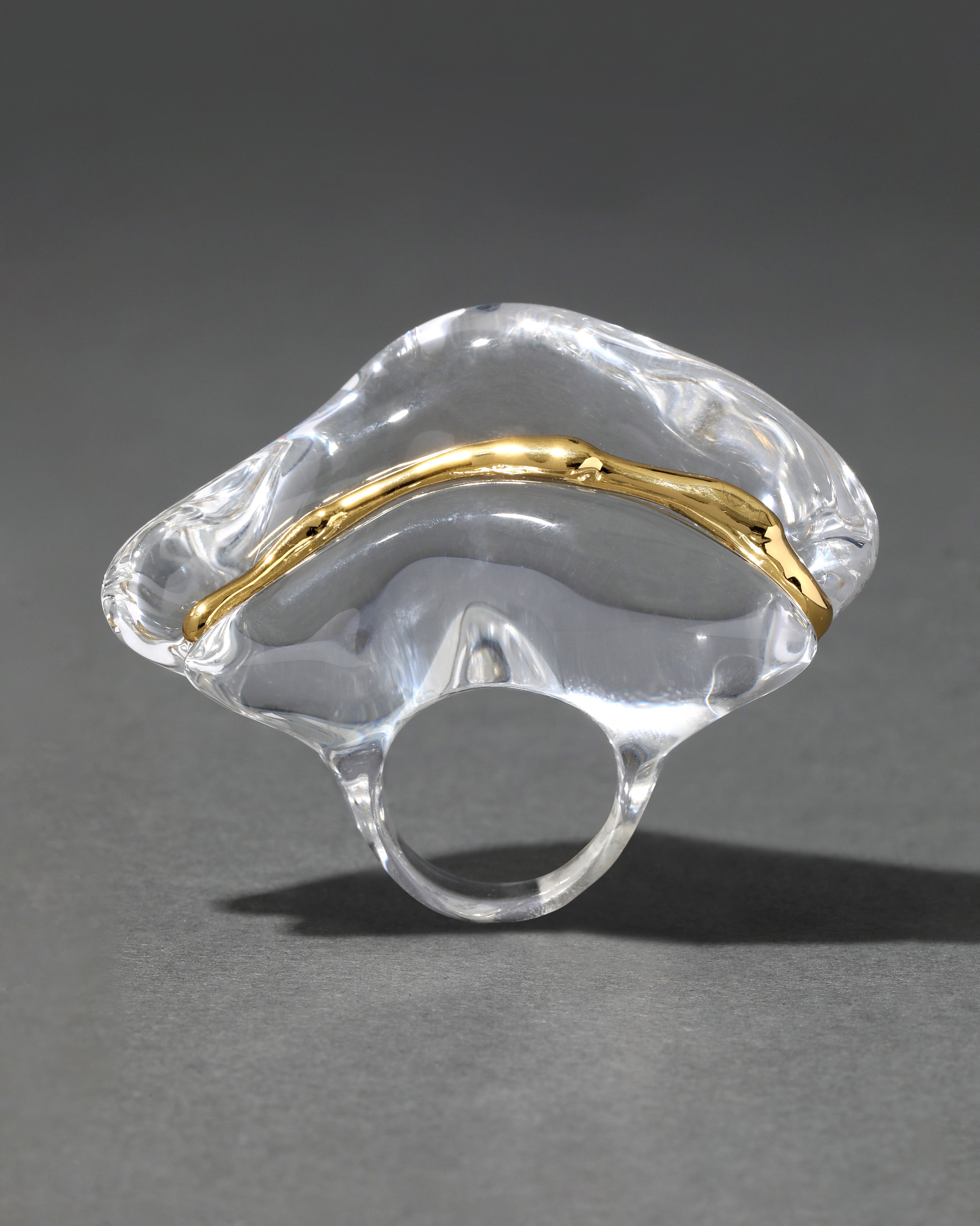Clear Liquid Lucite Wave Ring | Alexis Bittar