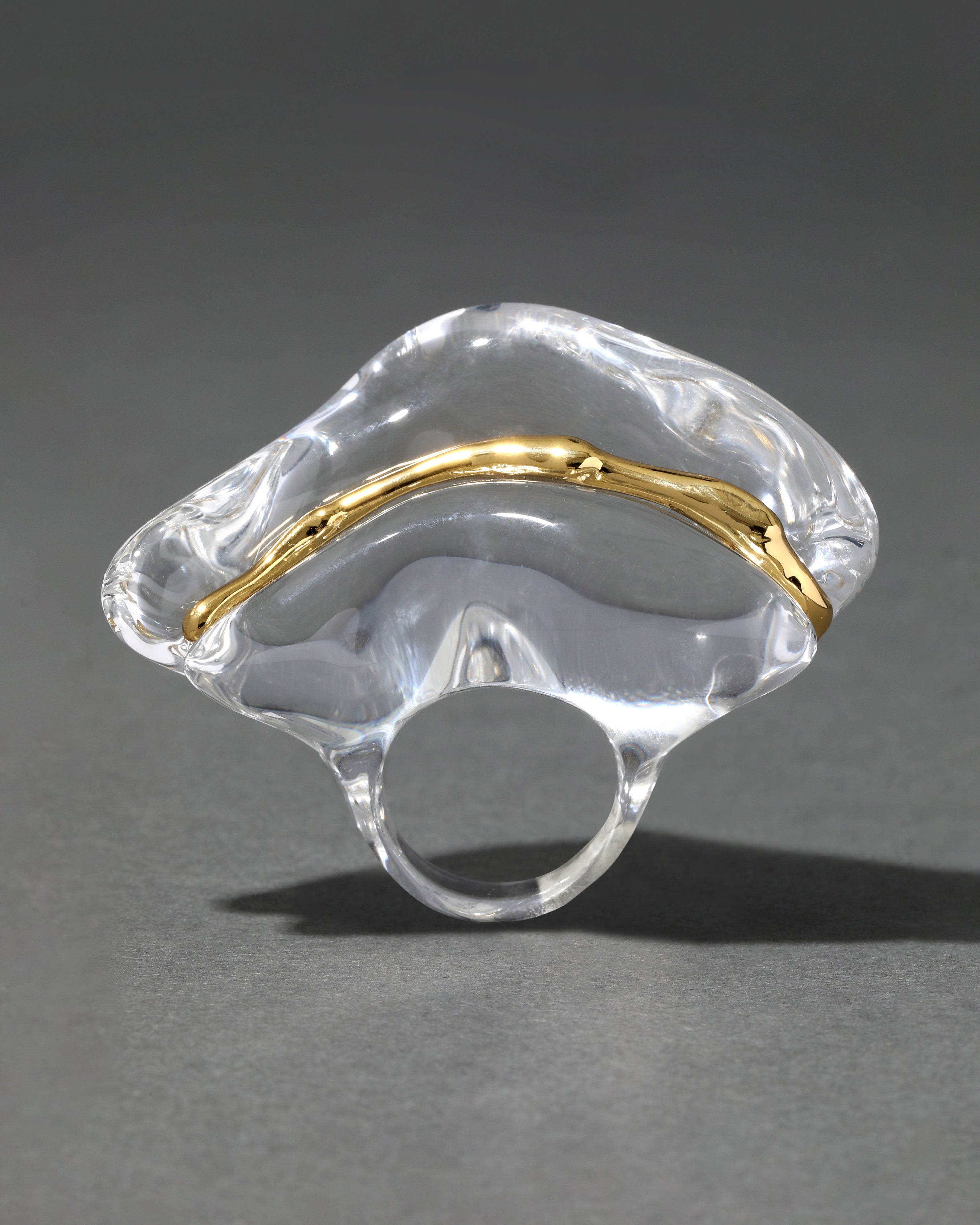 Clear Liquid Lucite Wave Ring | Alexis Bittar