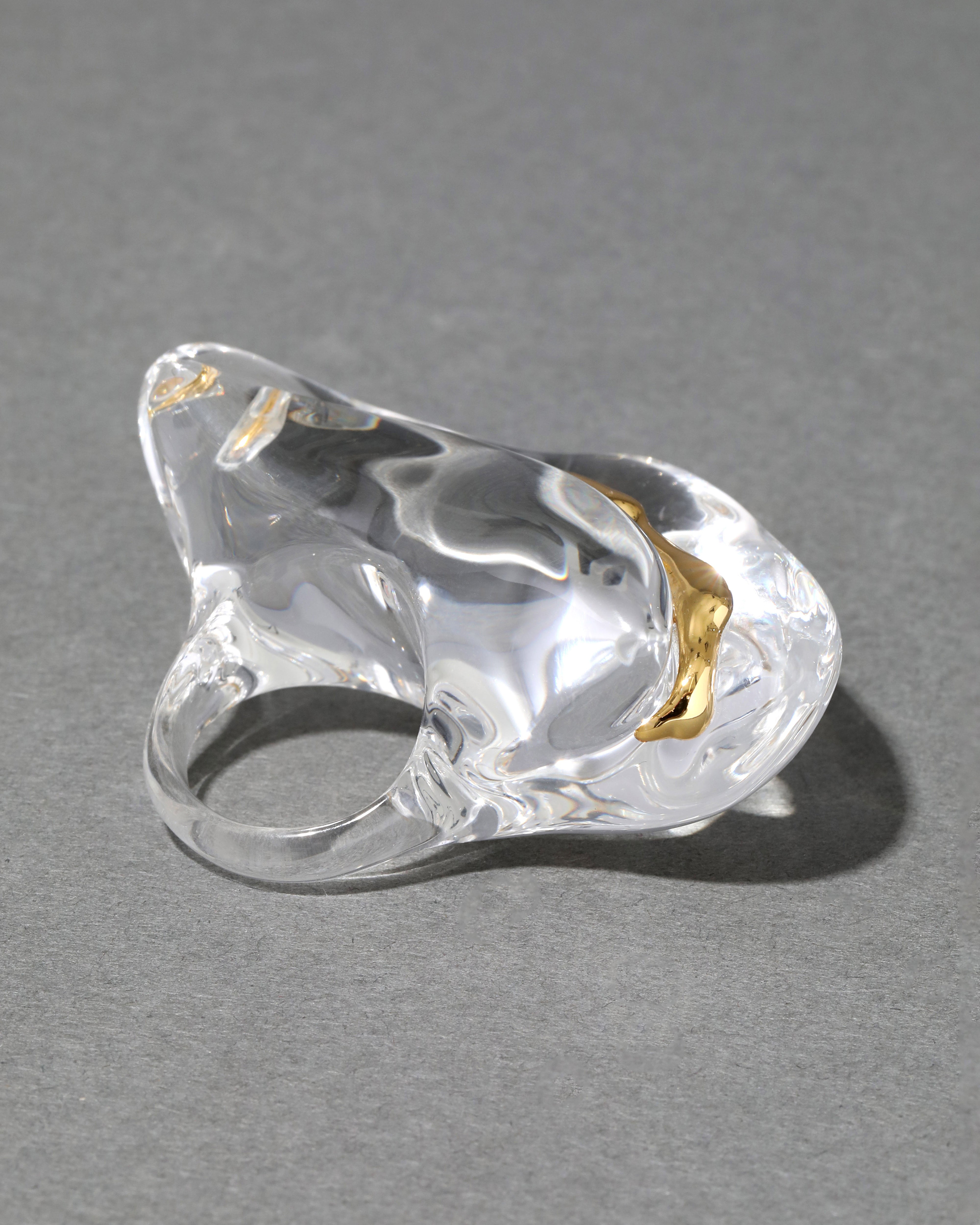 Clear Liquid Lucite Wave Ring | Alexis Bittar