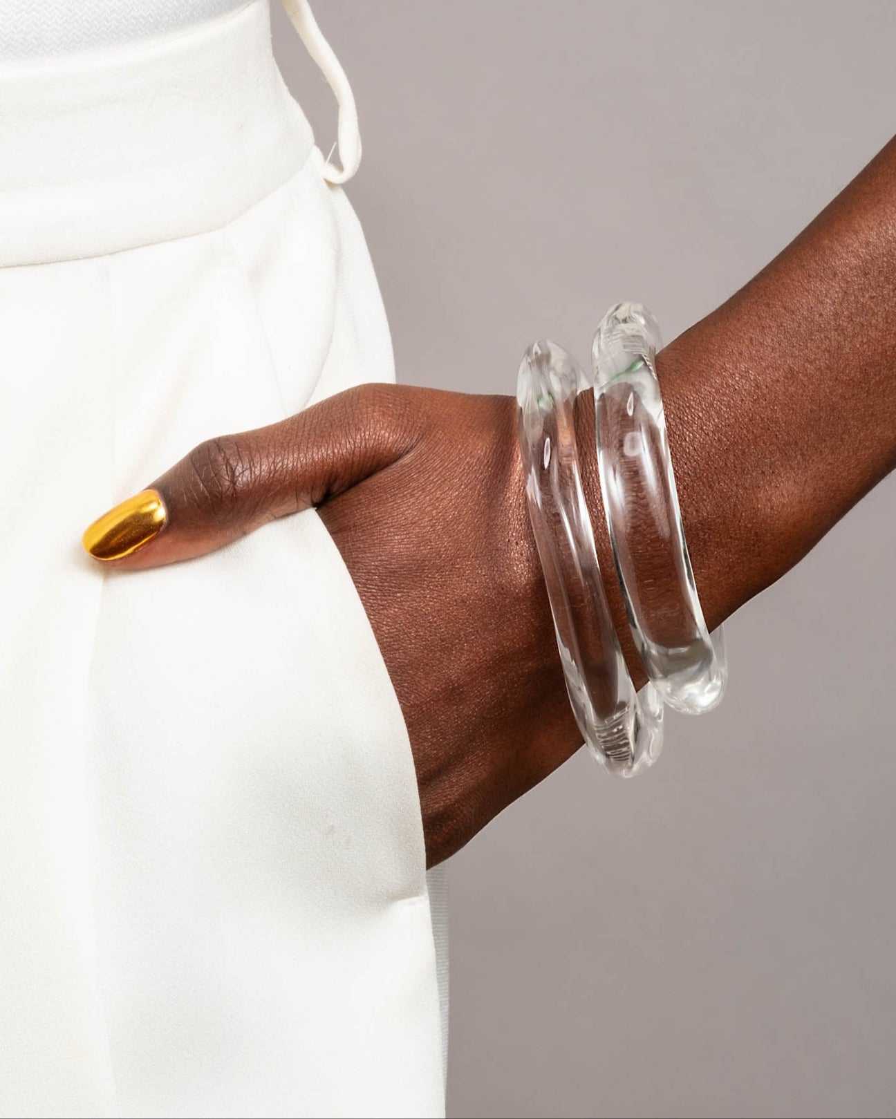 Clear Liquid Lucite Bangle Bracelet | Alexis Bittar