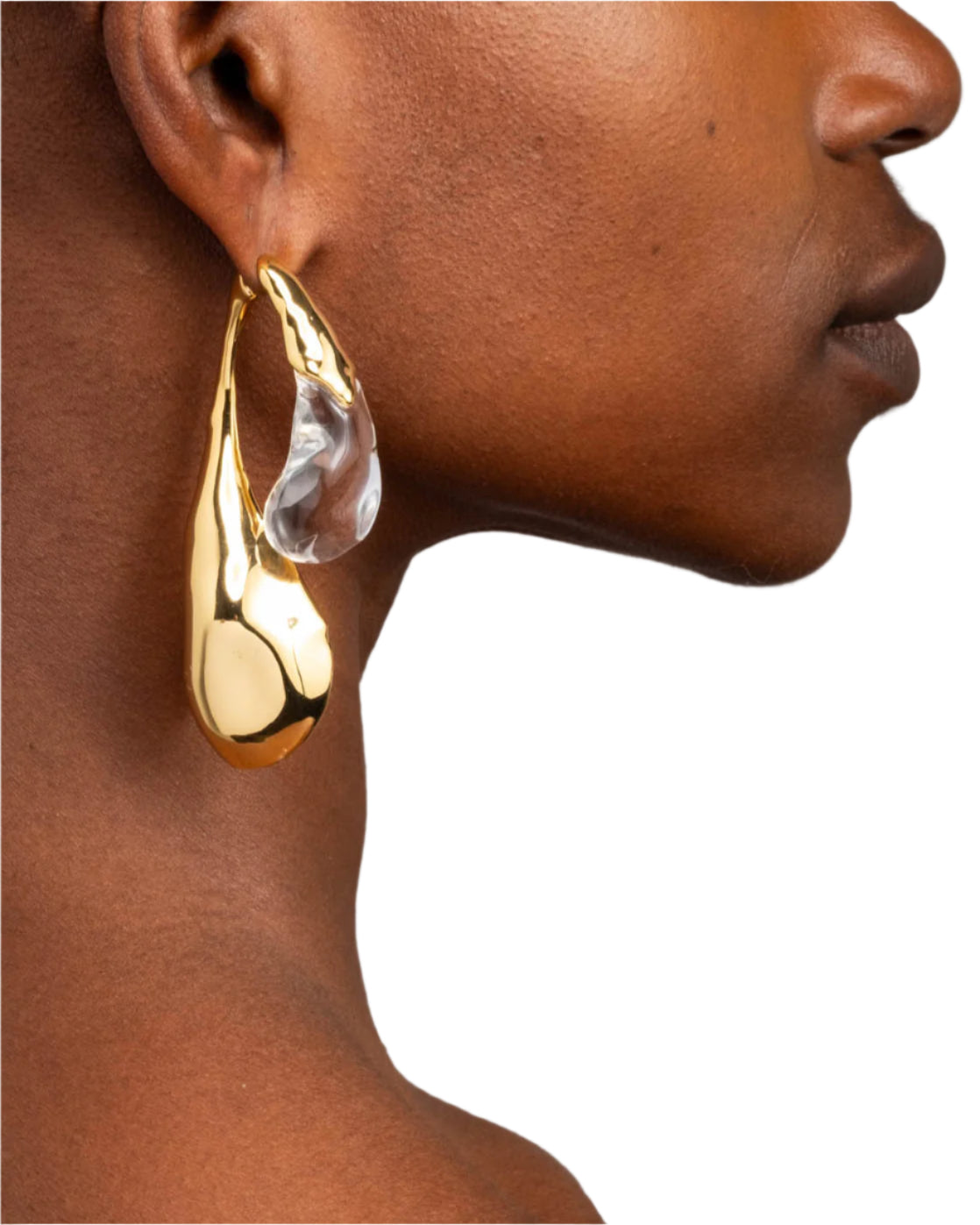 Liquid Lucite Front Back Scoop Earring