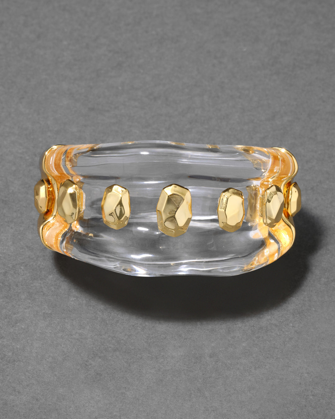 Liquid Lucite Studded Hinge Cuff Bracelet