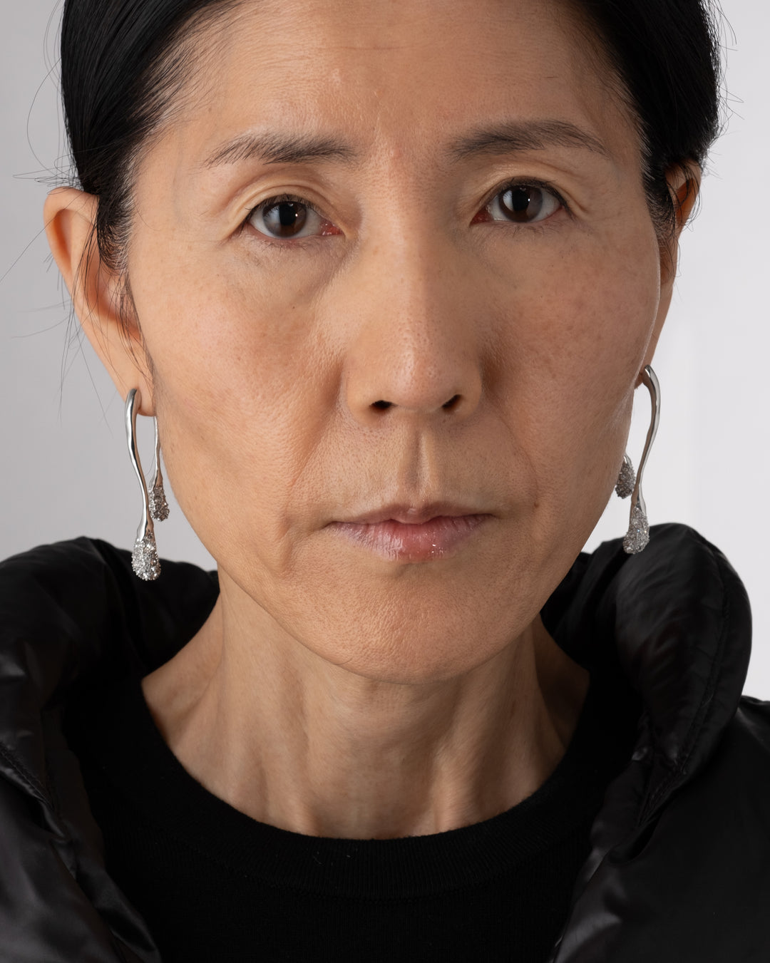 Rhodium Solanales Crystal Double Drop Earring | ALEXIS BITTAR