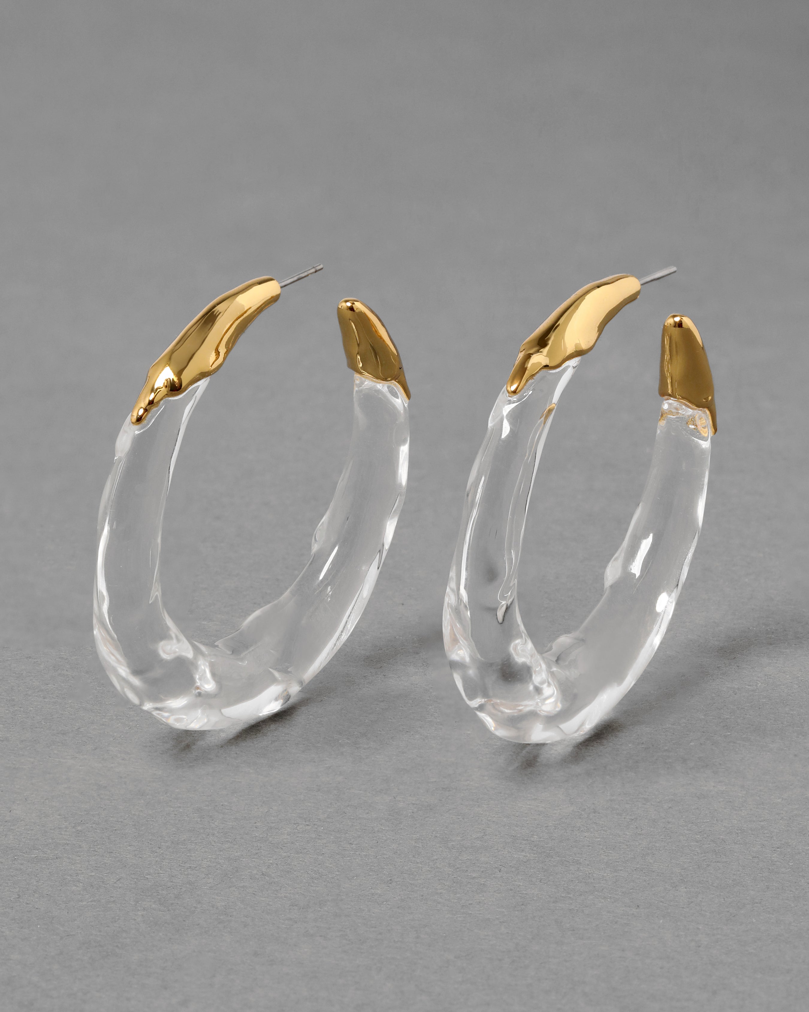 Clear Lucite Molten Hoop Earring | ALEXIS BITTAR