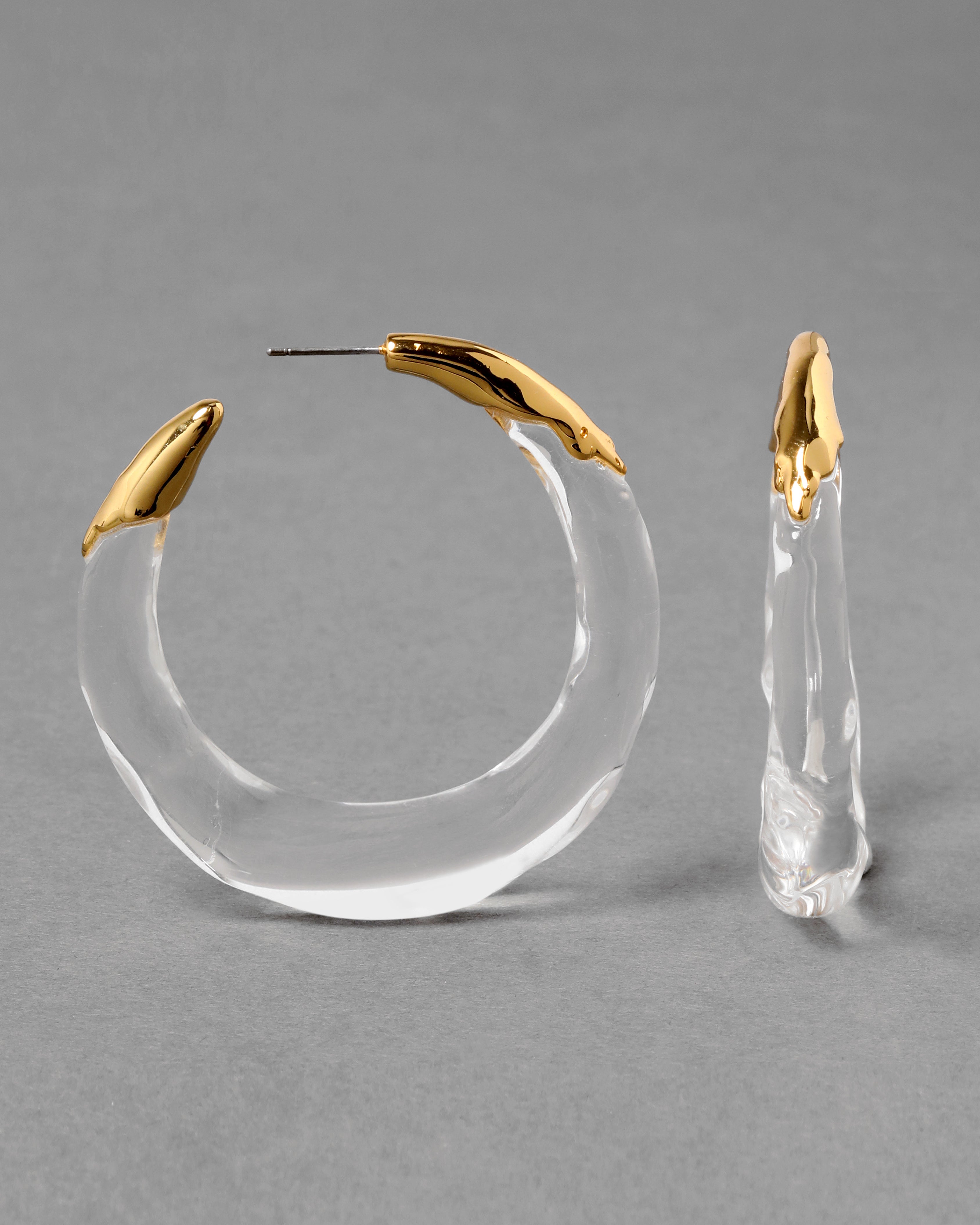 Clear Lucite Molten Hoop Earring | ALEXIS BITTAR