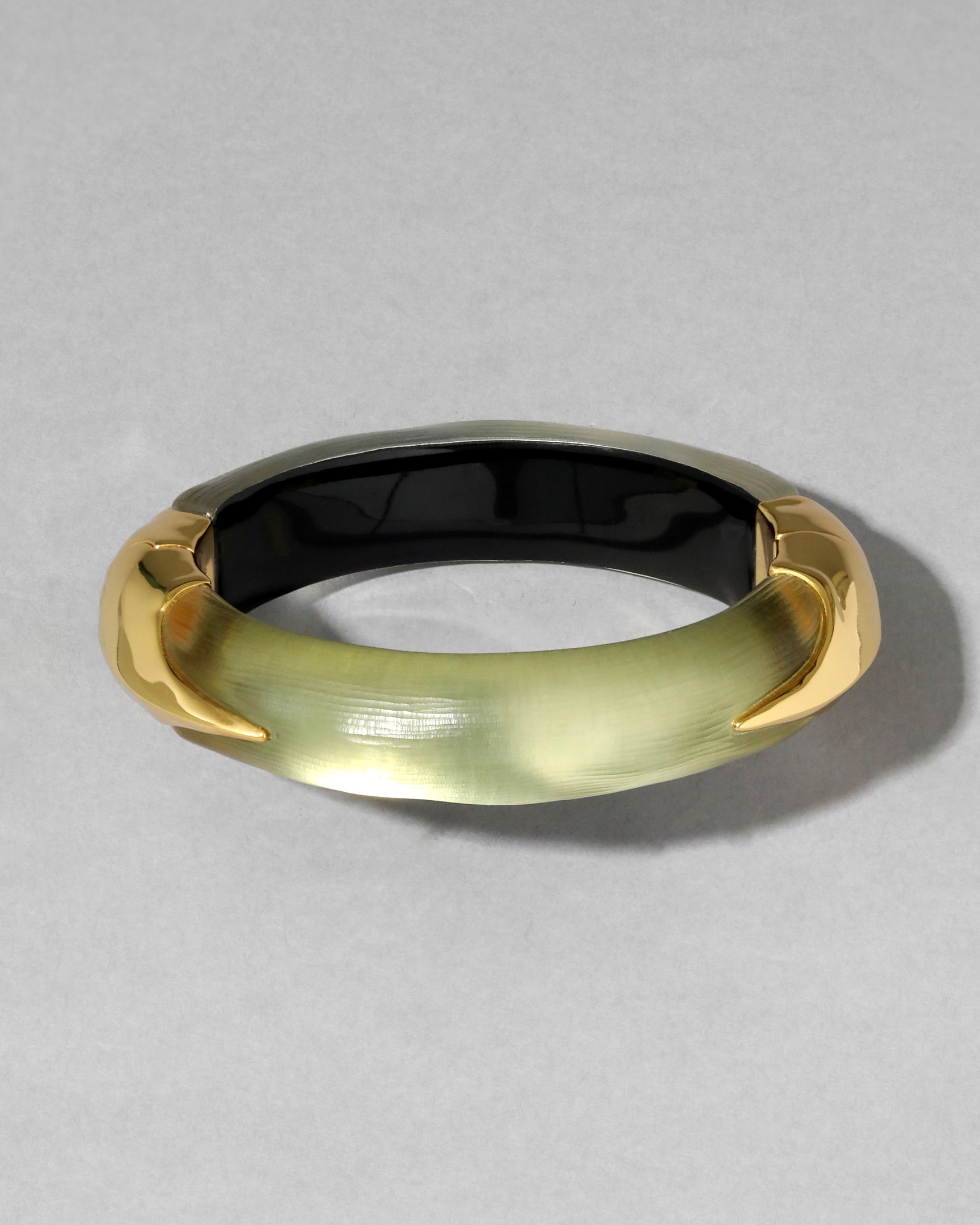 Sage Luminous Lucite Claw Hinge Bracelet | Green Hinge Bracelet