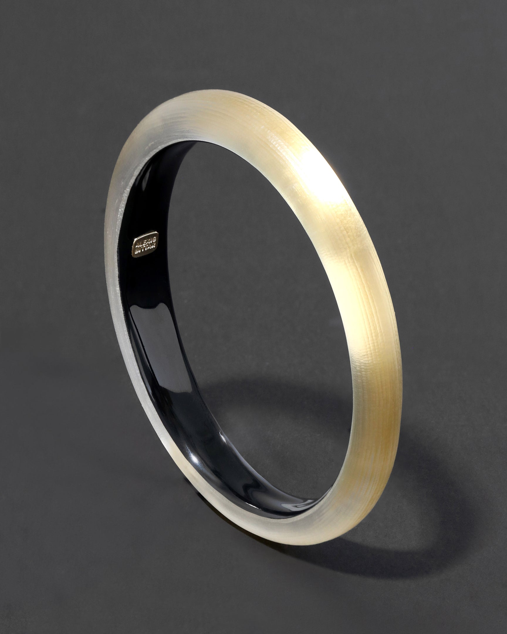 Gold Luminous Lucite Skinny Bangle Bracelet | Skinny Gold Bangle