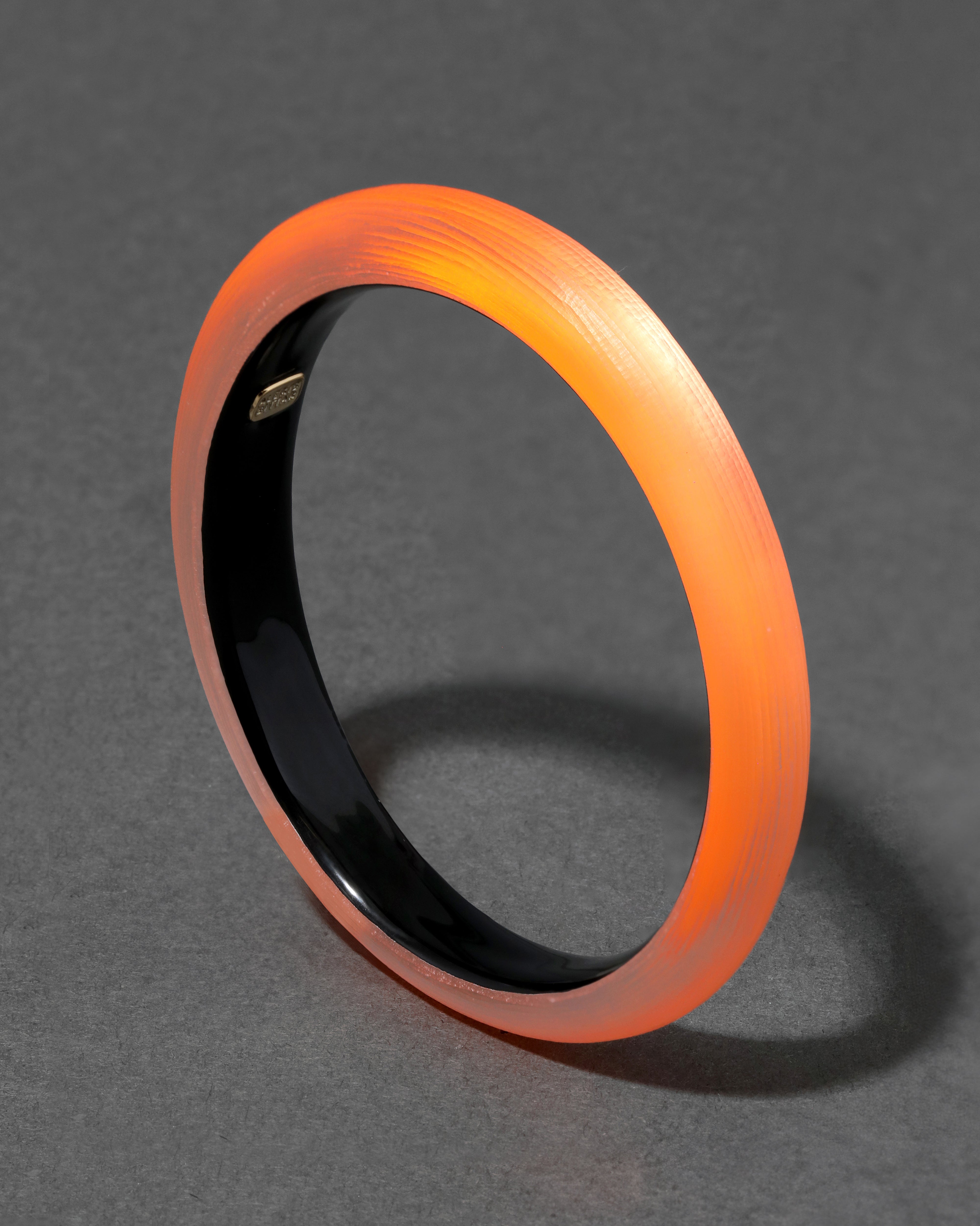 Neon Orange Luminous Lucite Skinny Bangle Bracelet | Alexis Bittar