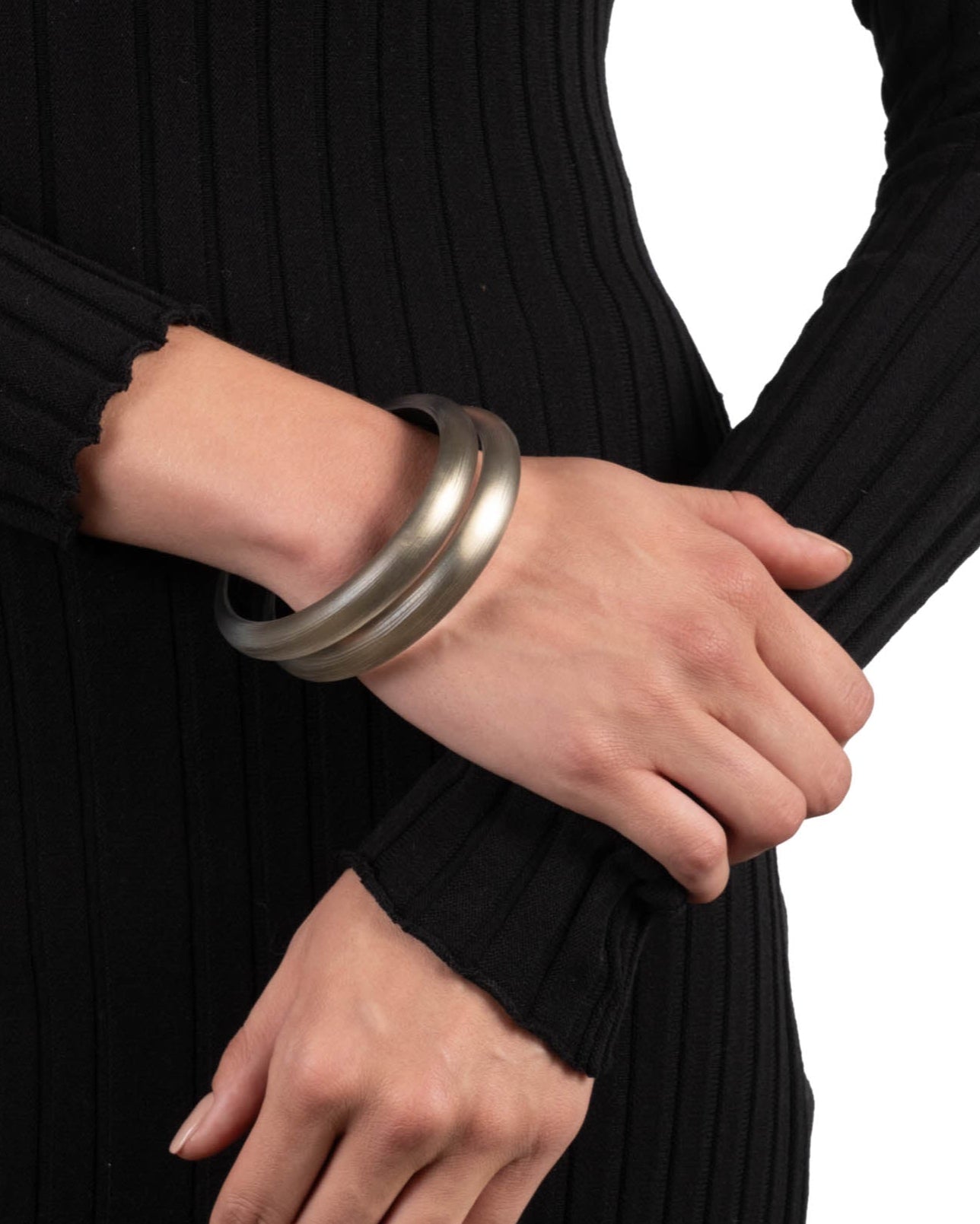 Lucite Skinny Bangle Bracelet- Warm Grey | Stacking Bracelet