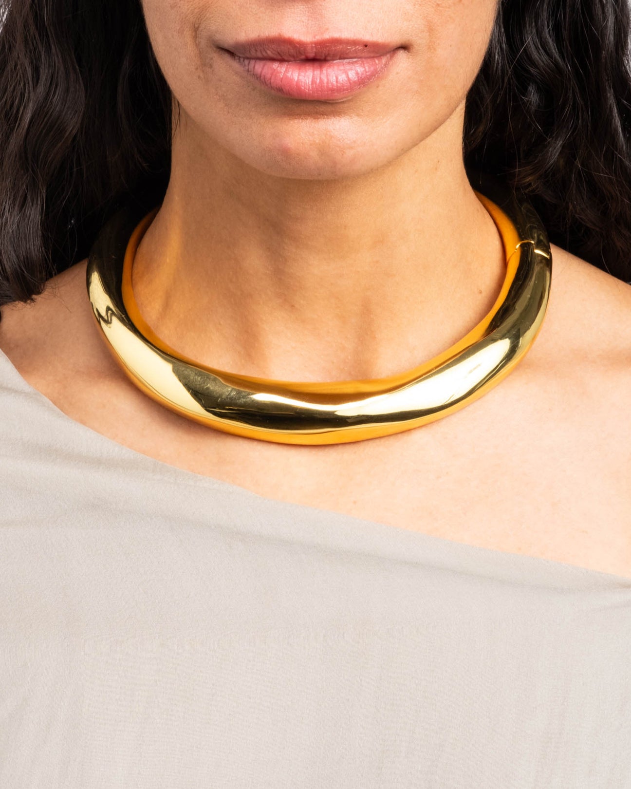 Metal Hinge Collar | 14K Gold Plated Collar Necklace | Alexis Bittar