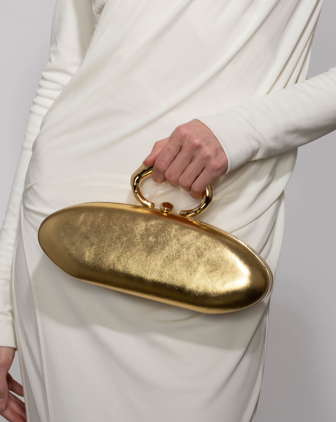 Gold Molten Gold Bullet Minaudière | Alexis Bittar