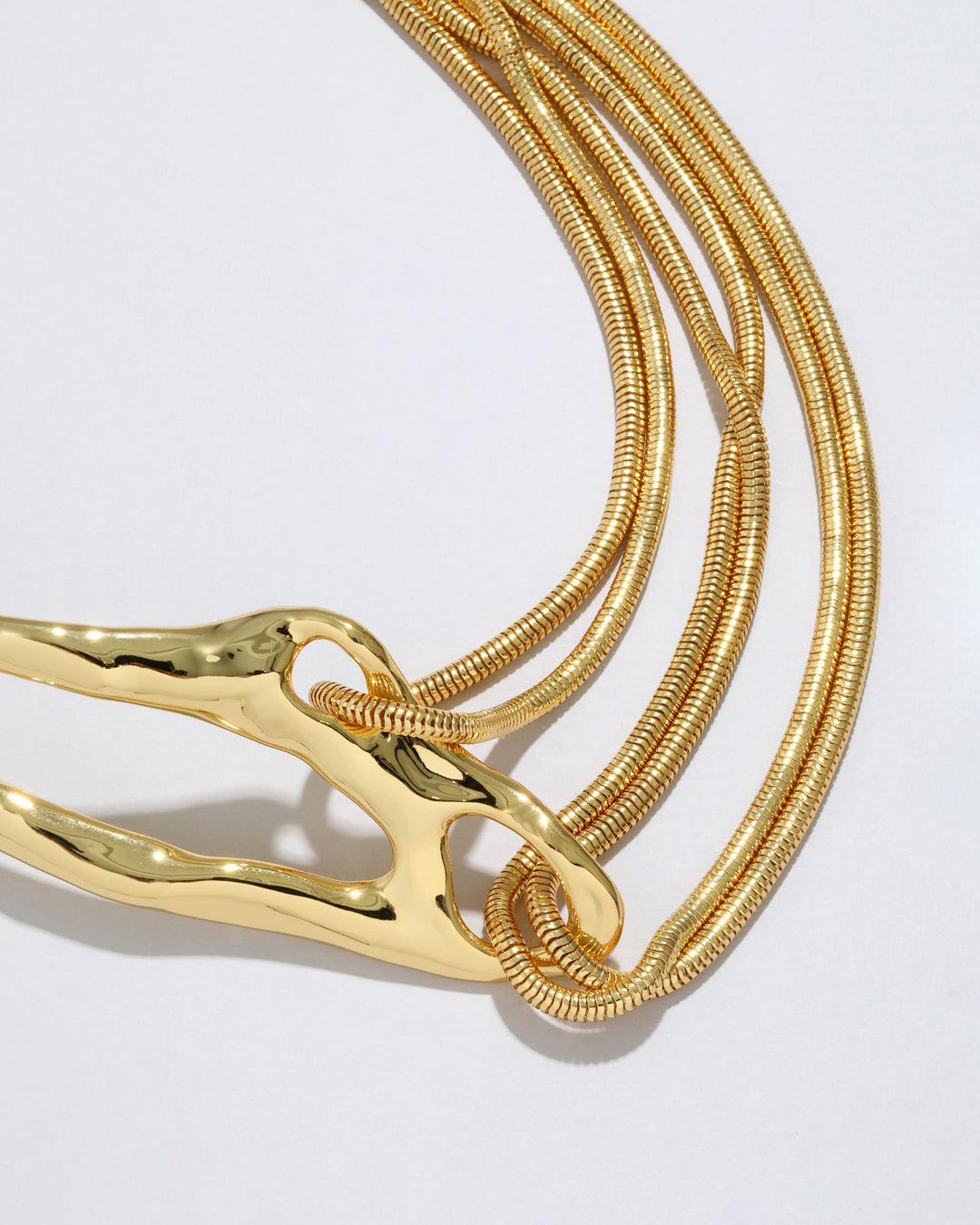 Molten Gold Intertwined Snake Chain Necklace | Alexis Bittar