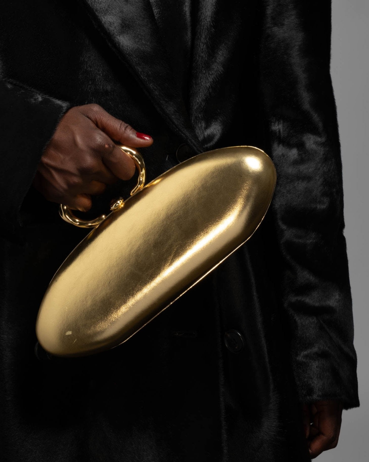 Gold Molten Gold Bullet Minaudière | Alexis Bittar