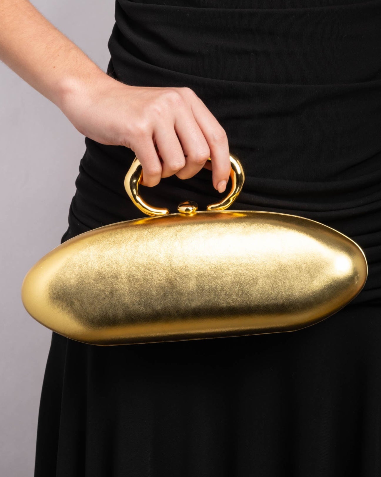 Gold Molten Gold Bullet Minaudière | Alexis Bittar
