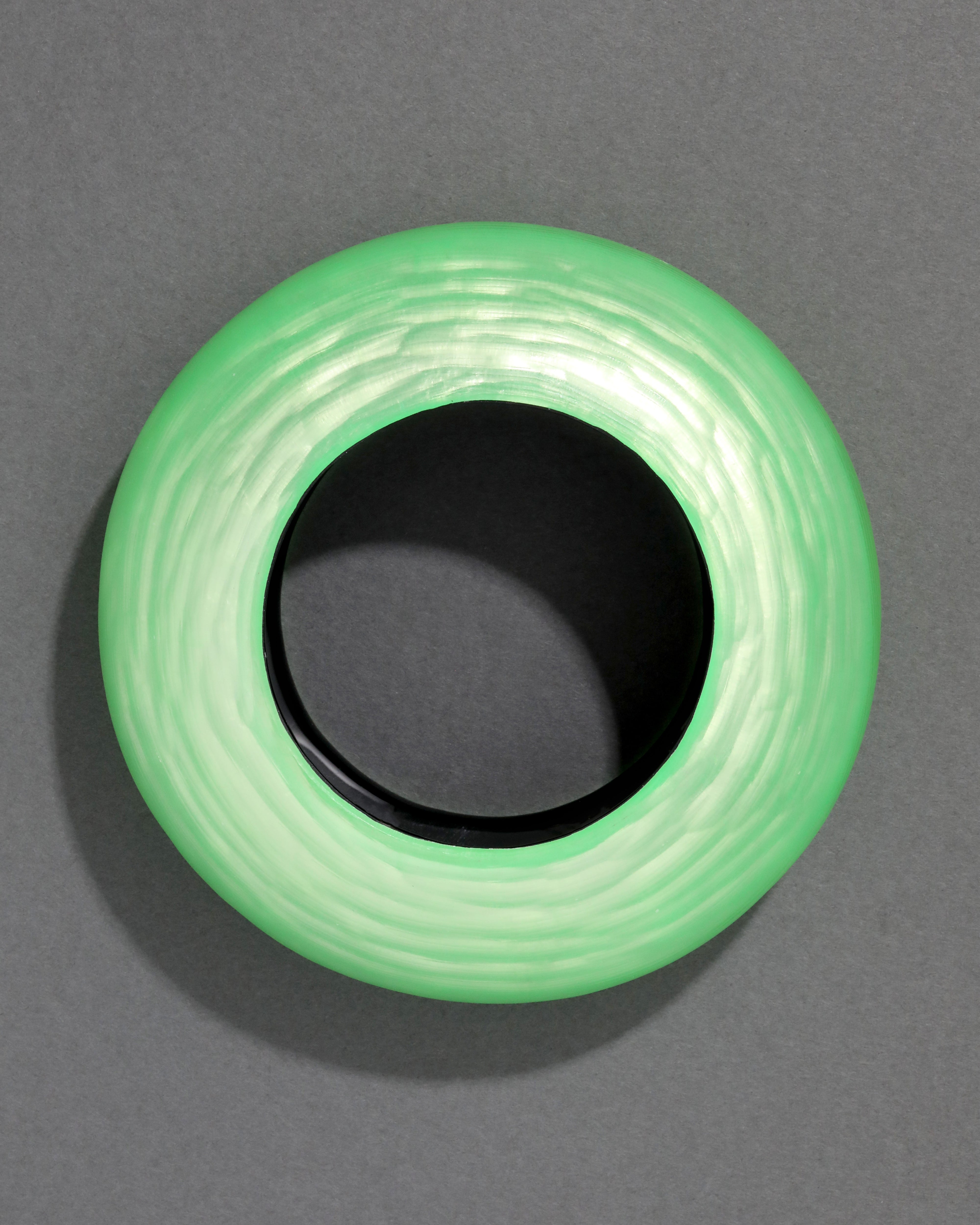 Puffy Lucite Bangle Bracelet- Neon Green