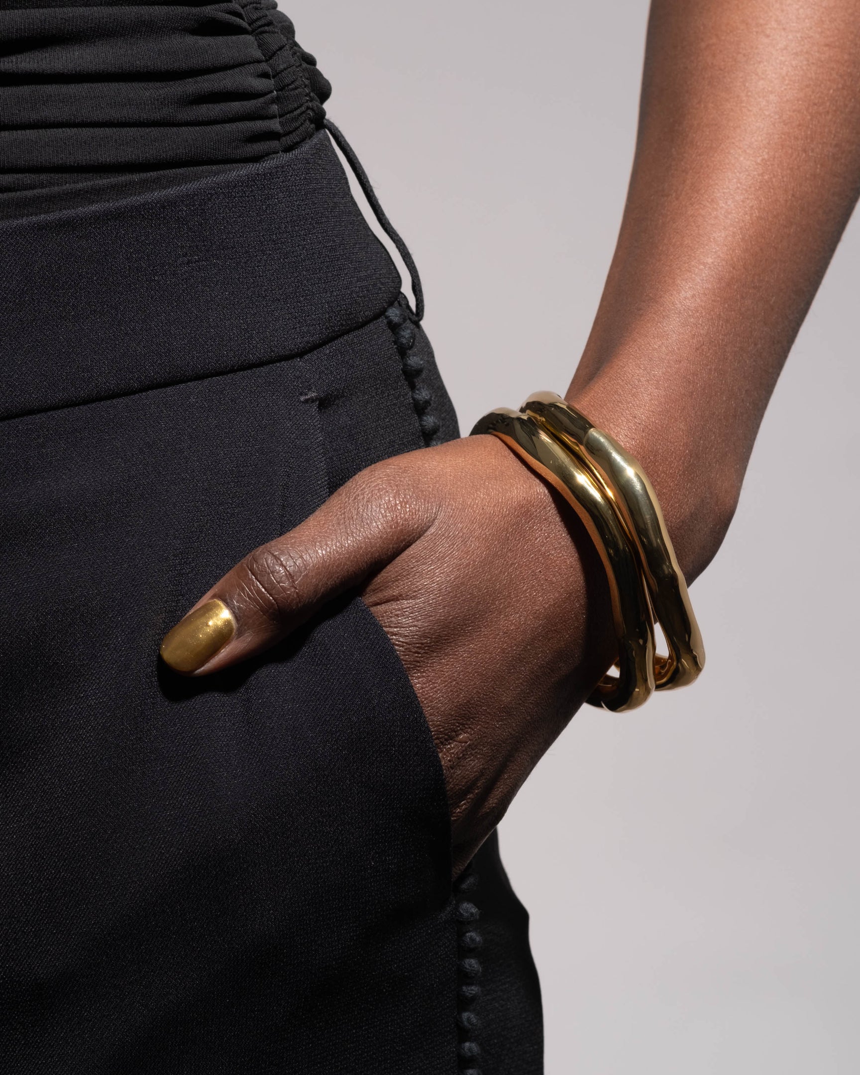 Small Gold Plated Bangle Bracelet | ALEXIS BITTAR