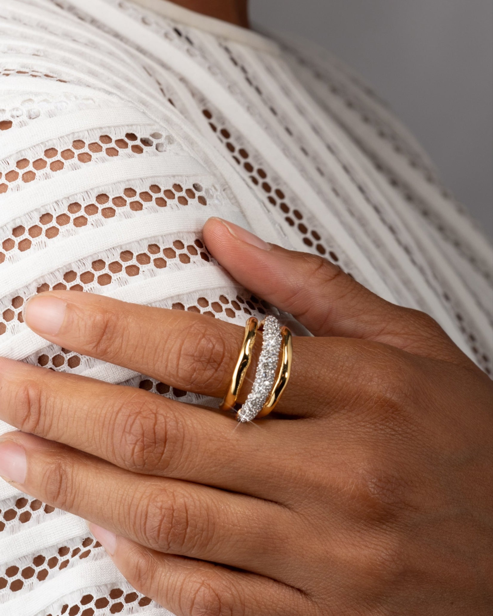 Solanales Crystal Orbiting Ring | Alexis Bittar