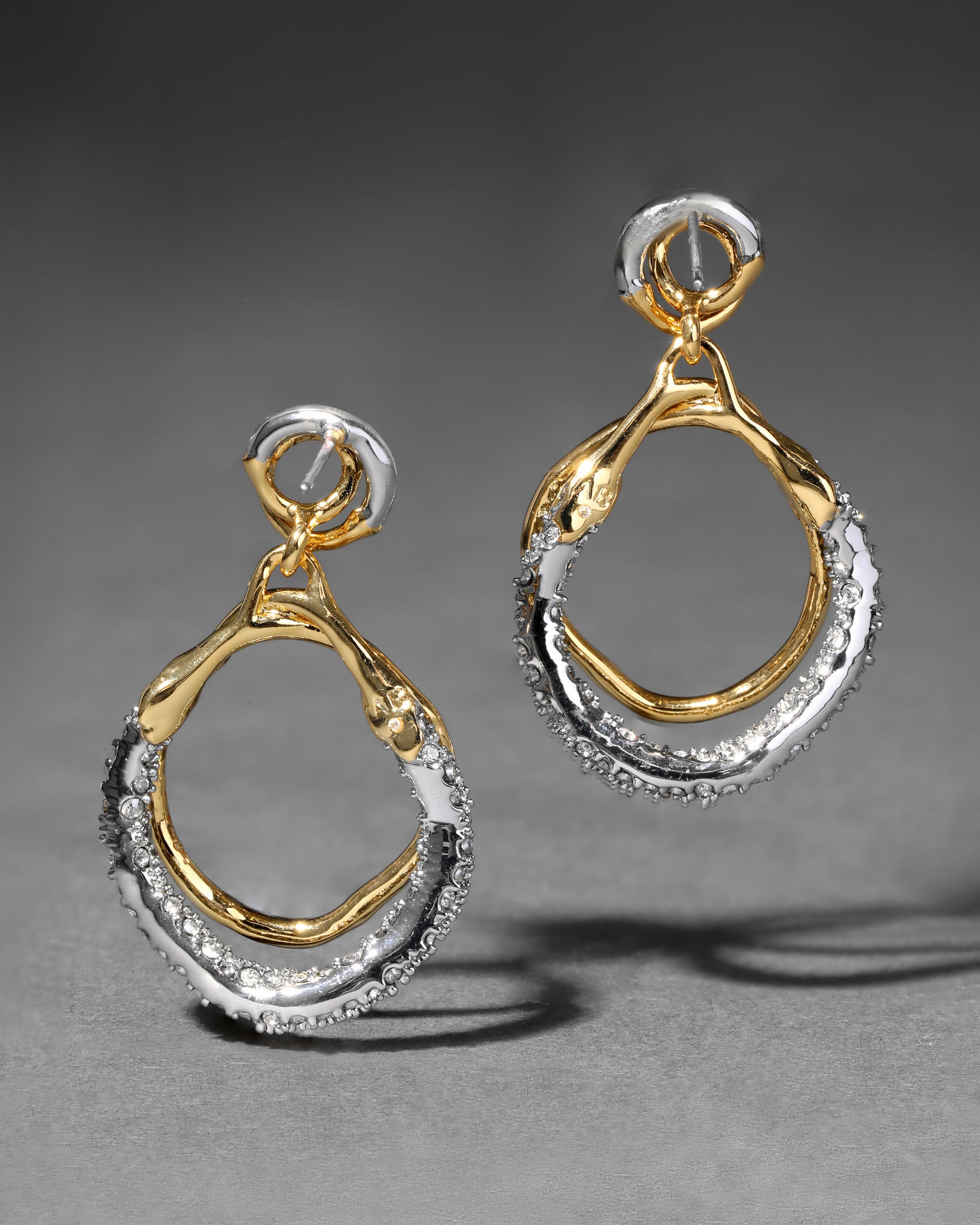 Solanales Gold Crystal Orbit Drop Post Earrings | Alexis Bittar