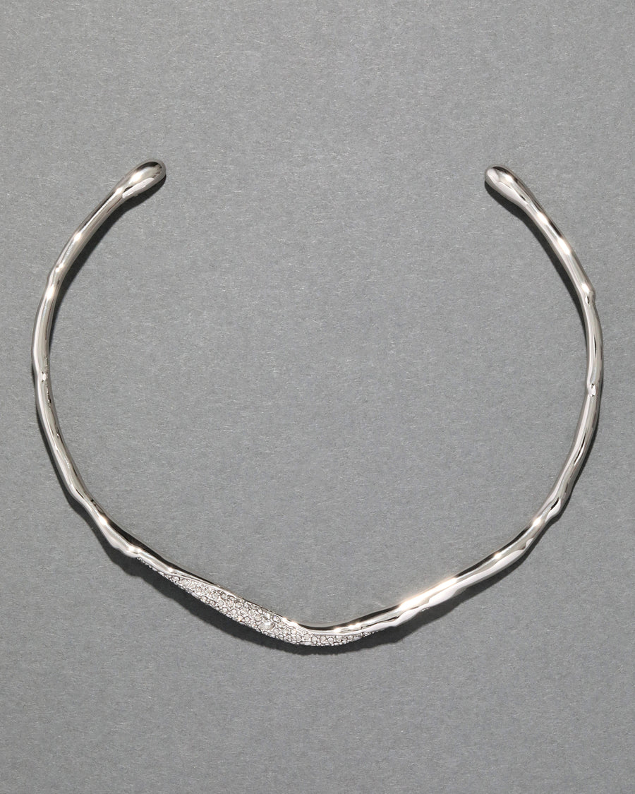 Solanales Silver Crystal Skinny Collar | Alexis Bittar