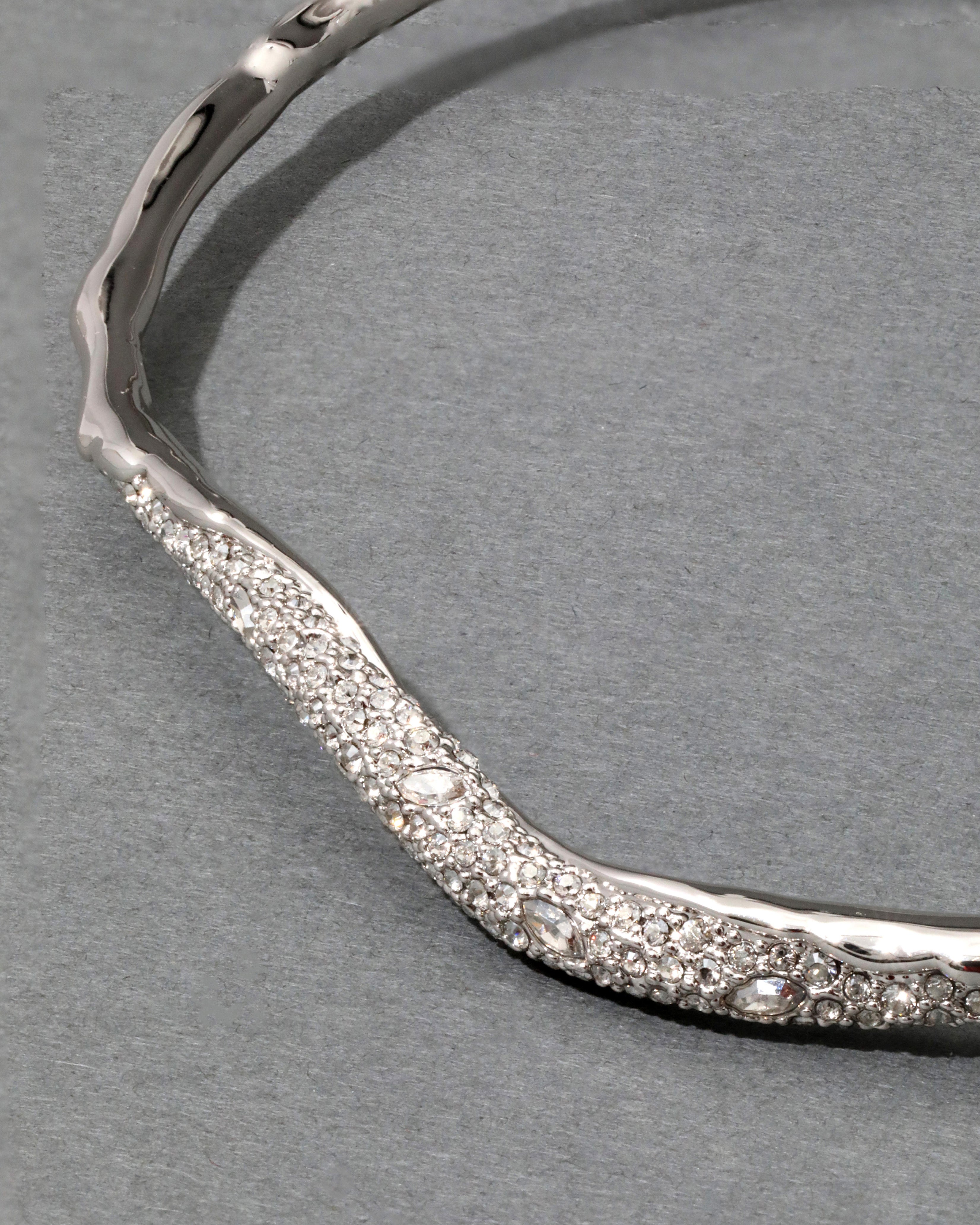 Solanales Silver Crystal Skinny Collar | Alexis Bittar