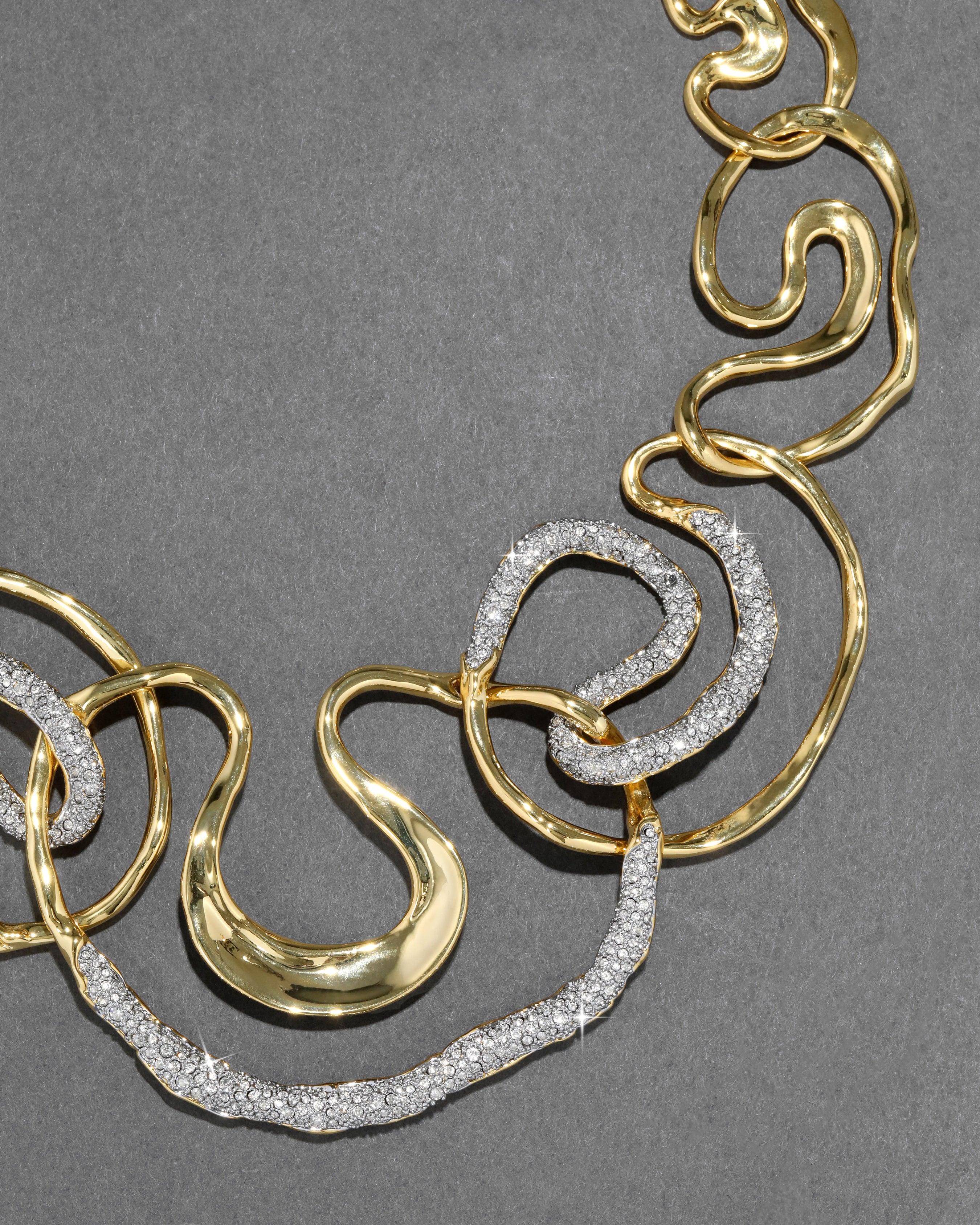Solanales Gold Crystal Intertwined Necklace | Alexis Bittar