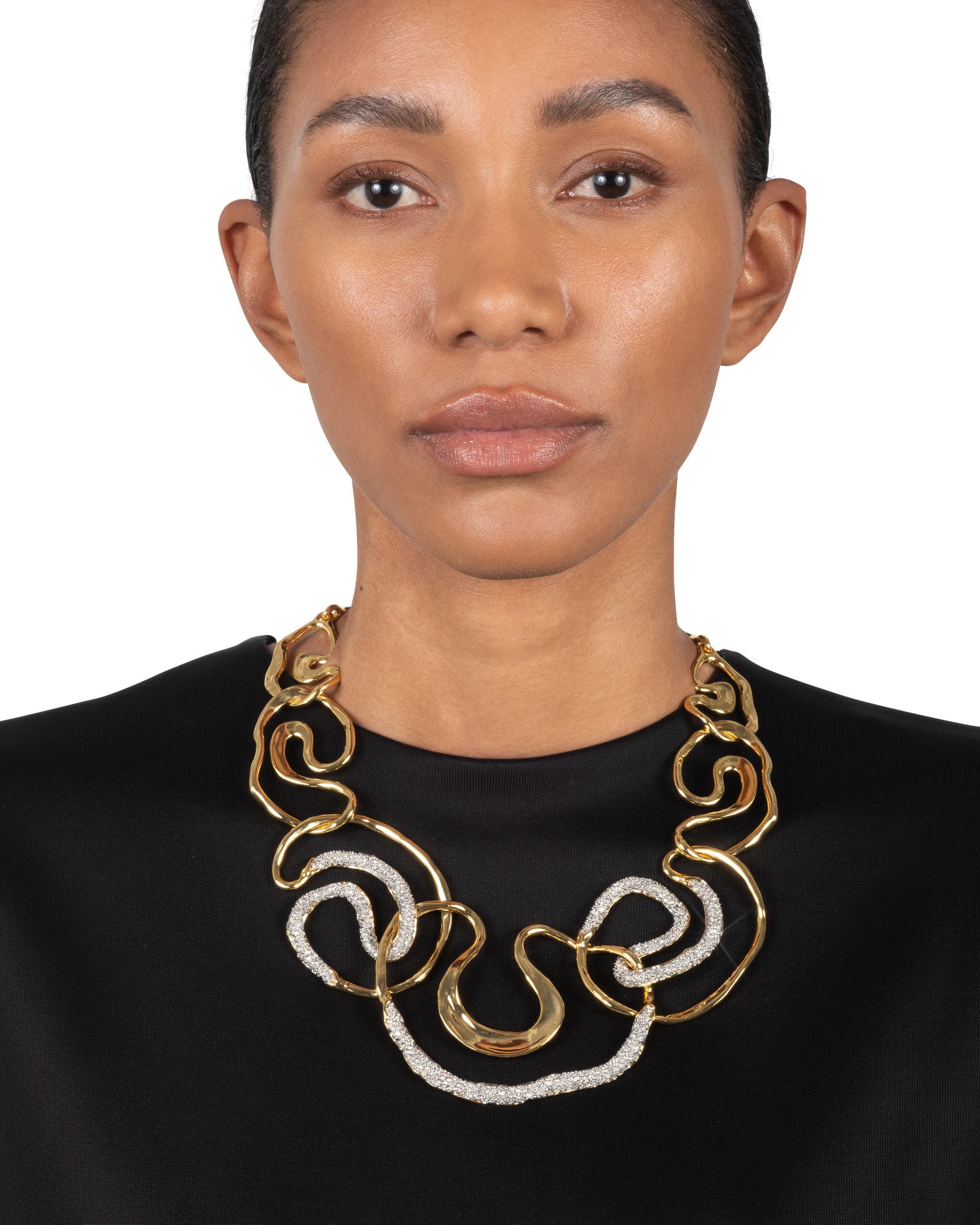 Solanales Gold Crystal Intertwined Necklace | Alexis Bittar
