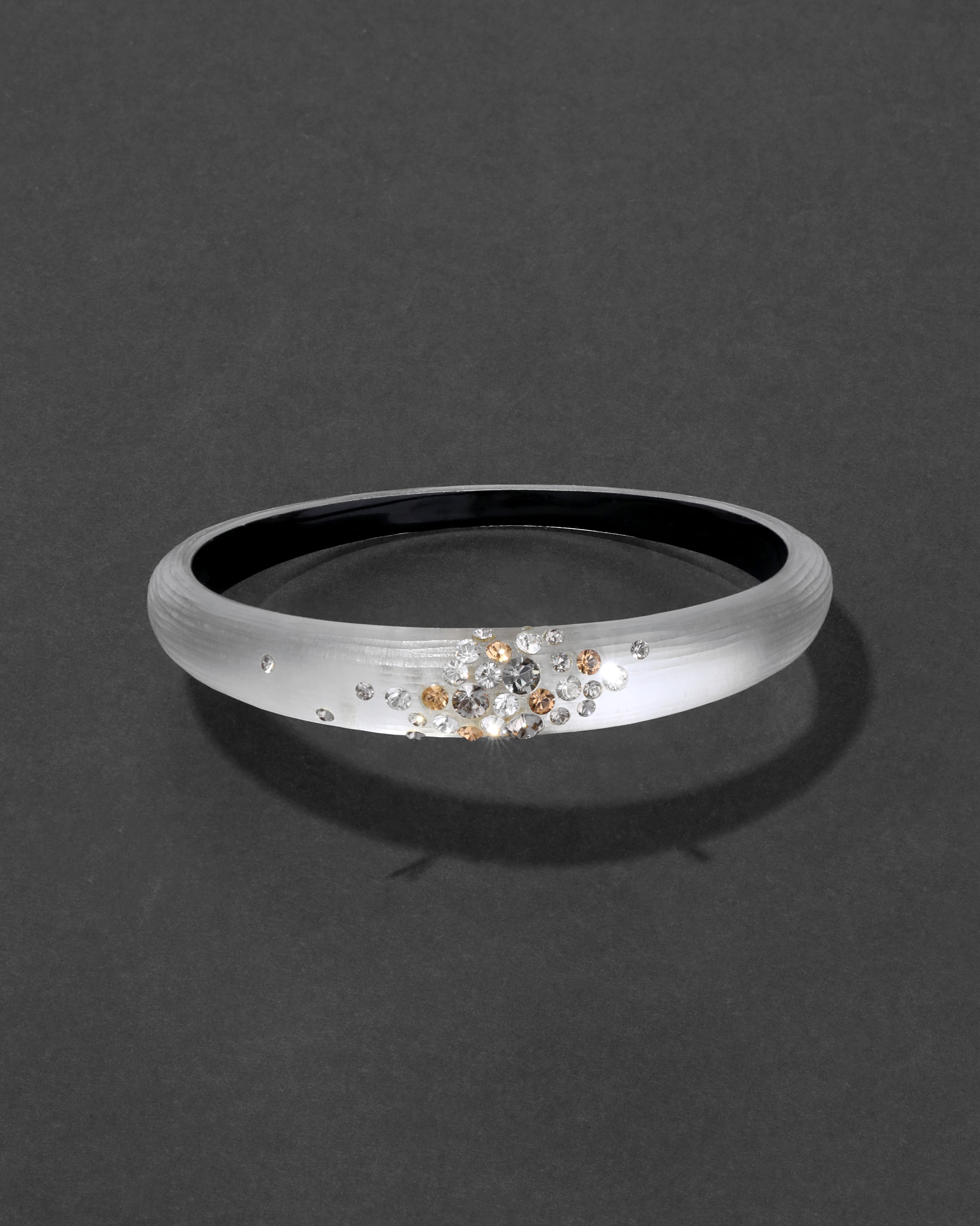 Archive Crystal Dusted Tapered Lucite Bangle Bracelet