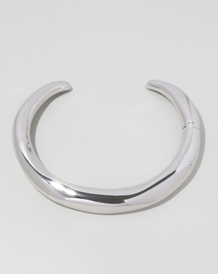 Rhodium Metal Hinge Collar Necklace | ALEXIS BITTAR